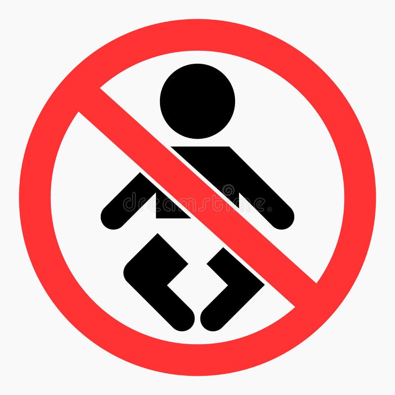 No children icon stock vector. Illustration of hazard - 262600520