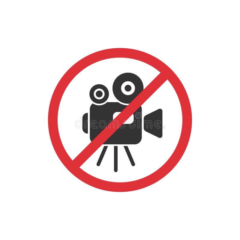 No Cinema. Prohibition Sign for Quarantine Stock Vector - Illustration ...