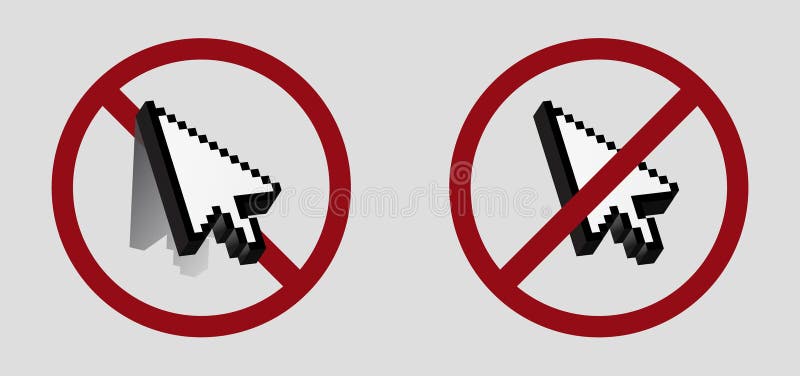 No Click Scam Website Ban Prohibit Icon. Not Allowed Click Unknown Link ...