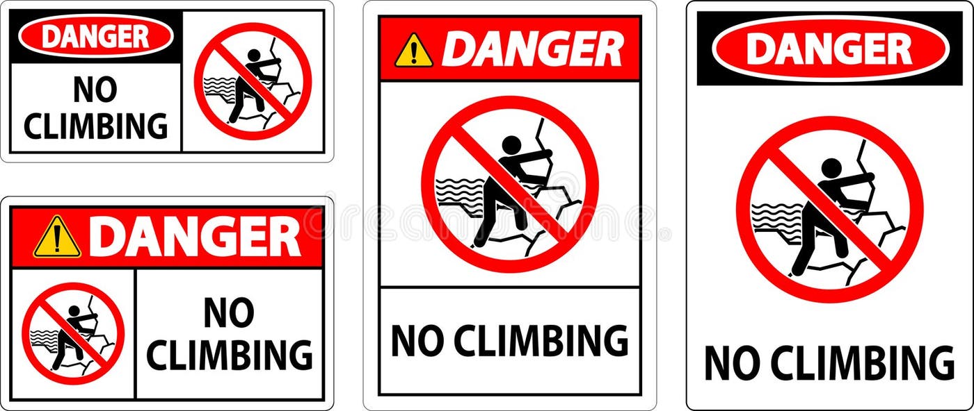 No Climbing Symbol Stock Illustrations – 252 No Climbing Symbol Stock ...