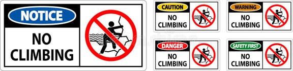 No Climbing Sign Warning - No Climbing Stock Vector - Illustration of ...