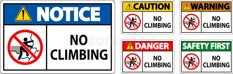 No Climbing Sign Warning - No Climbing Stock Vector - Illustration of ...