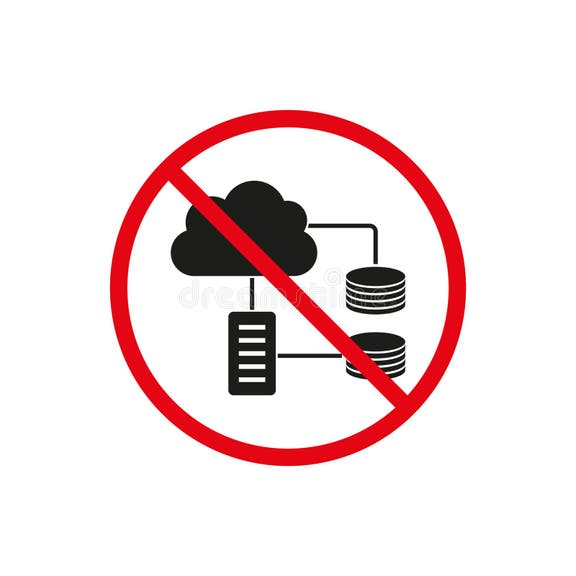 No Cloud Database Icon. Data Access Forbidden. Cloud Storage ...
