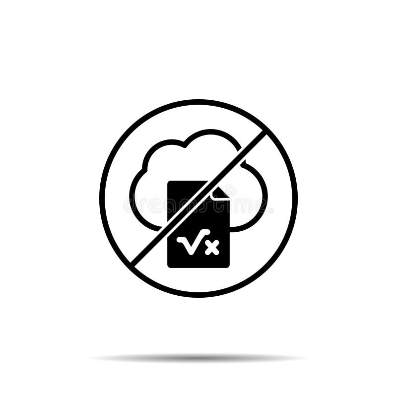 No Cloud, Document, Math S, Online Training Icon. Simple Thin Line ...