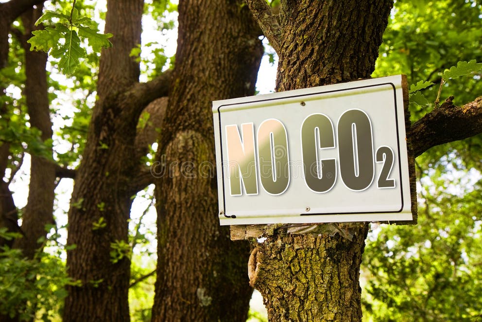 No CO2 Sign Indicating in the Countryside Stock Image - Image of ...