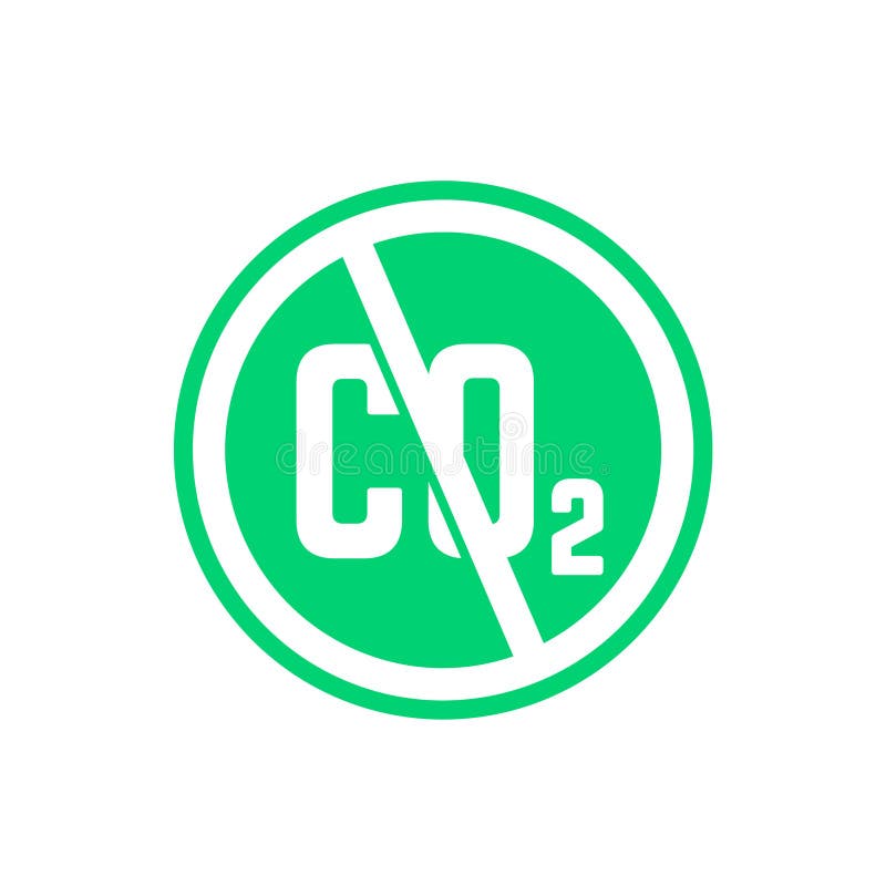No Co2, Zero Carbon Emissions Vector Icon Stock Vector - Illustration ...
