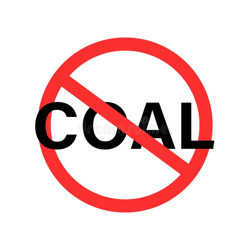 No coal stop sign. stock vector. Illustration of smoke - 209279957