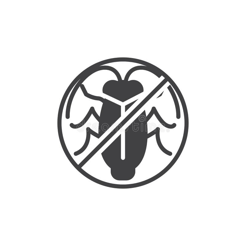 No Cockroach Pests Vector Icon Stock Vector - Illustration of roach ...