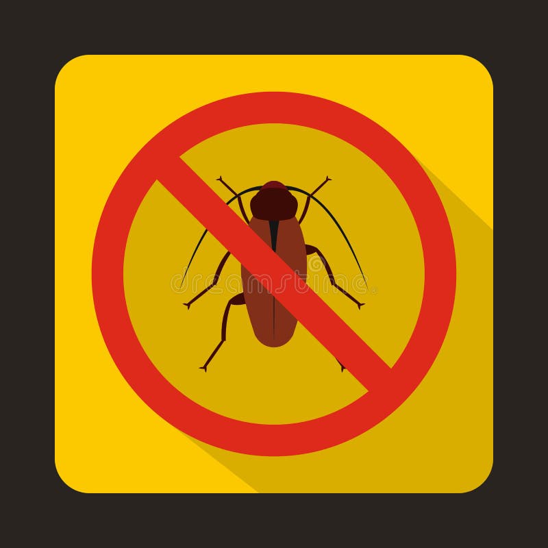 No Cockroach Sign Icon, Simple Style Stock Vector - Illustration of ...