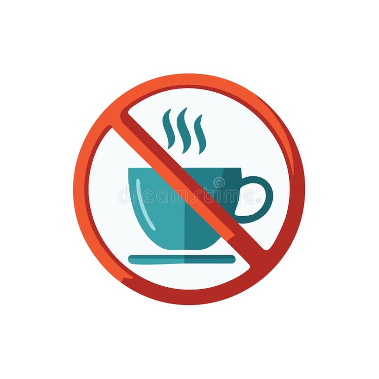 No Caffeine Sign Stock Illustrations – 800 No Caffeine Sign Stock ...