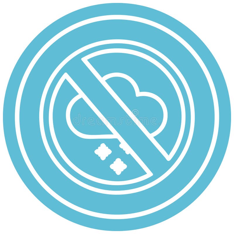 No Cold Weather Circular Icon Symbol Stock Vector - Illustration of ...