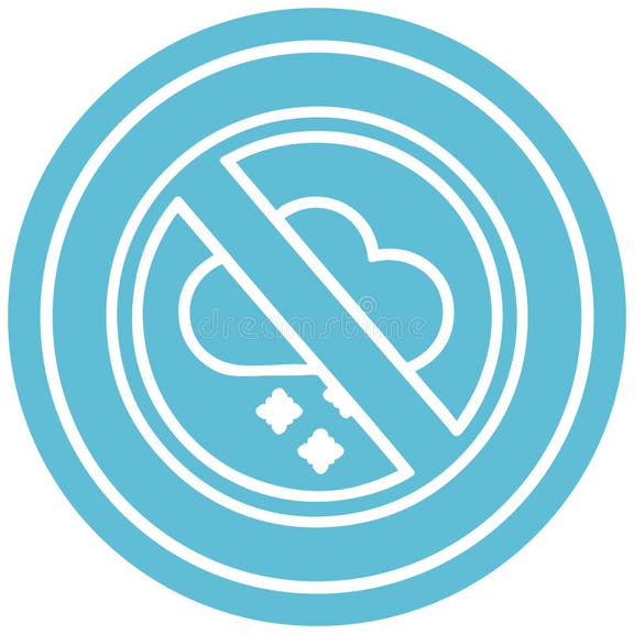No Cold Weather Circular Icon Symbol Stock Vector - Illustration of ...