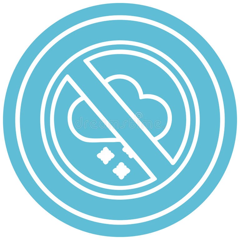 No Cold Weather Circular Icon Symbol Stock Vector - Illustration of ...