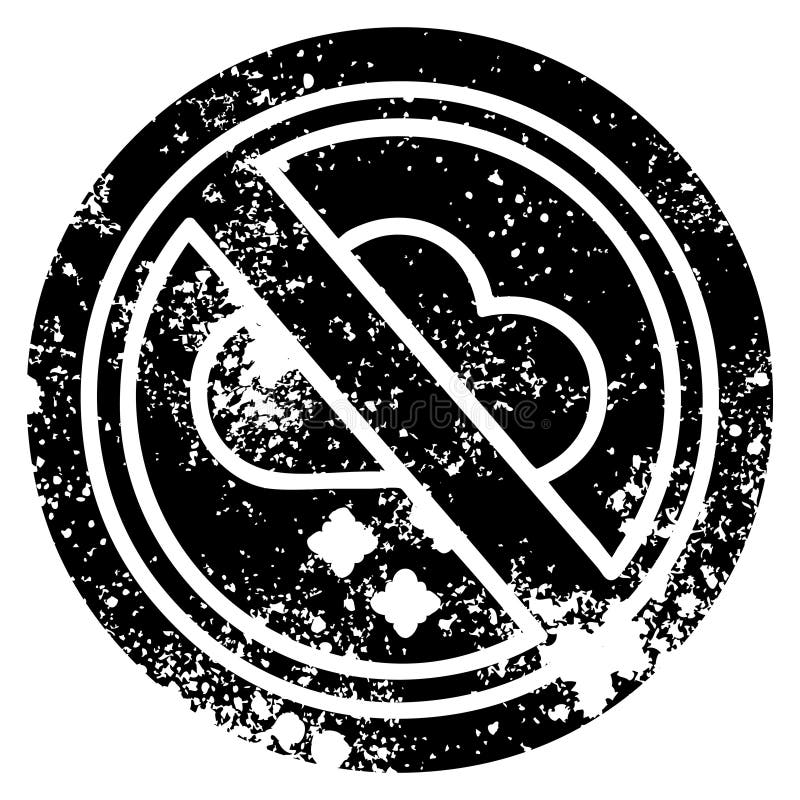 No Cold Weather Distressed Icon Symbol Stock Vector - Illustration of ...