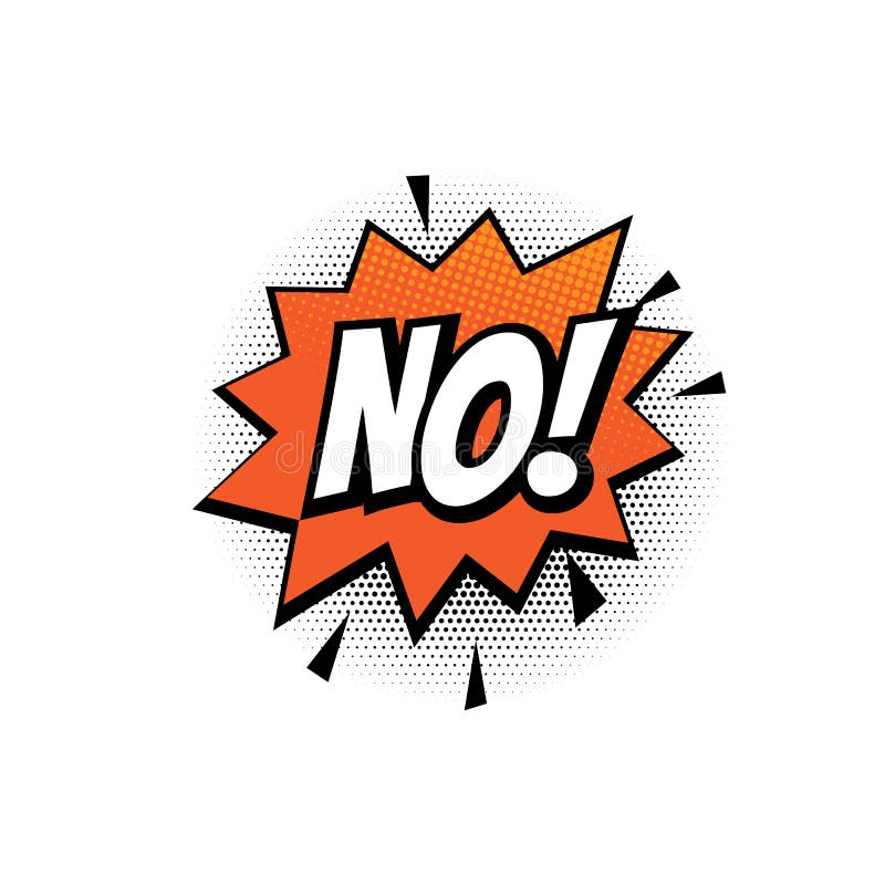 No Comic Text Bubble Vector Isolated Color Icon Stock Vector ...