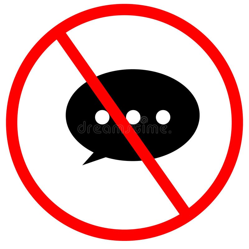 No Comments Allowed Icon. Comment Prohibition Sign. No Comments Icon or ...