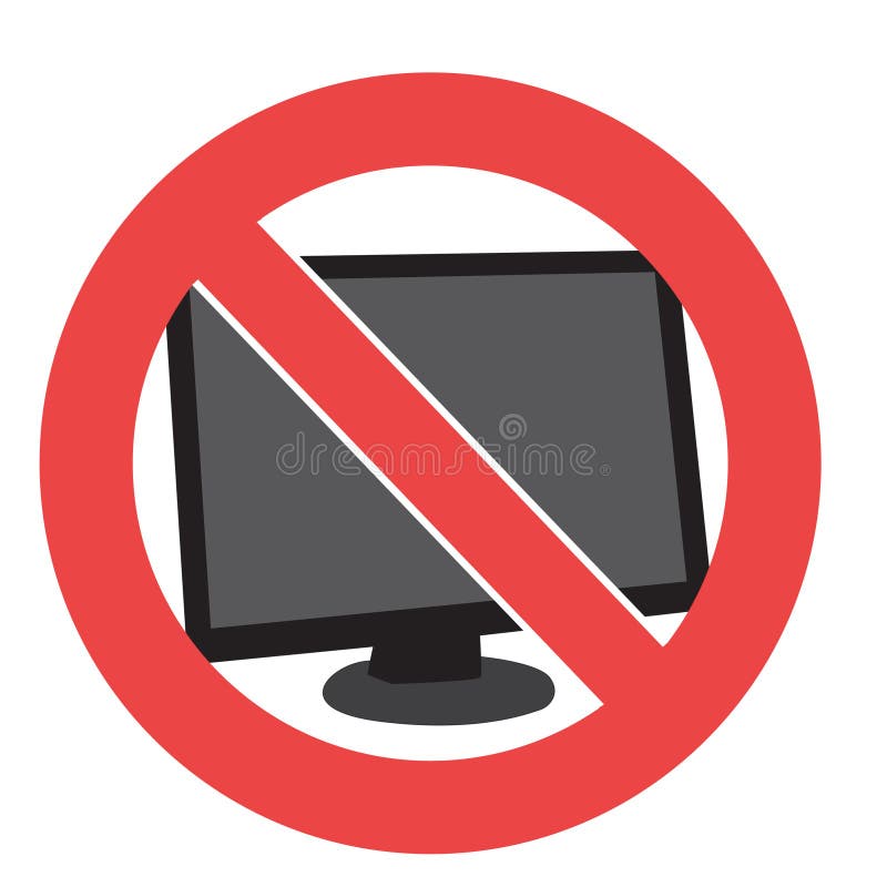 No computer stock vector. Illustration of object, monitor - 7769569