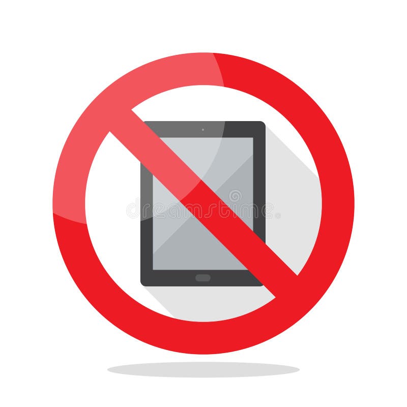 Forbidden Use Of Electronic Device Vector Illustration Stock Vector ...