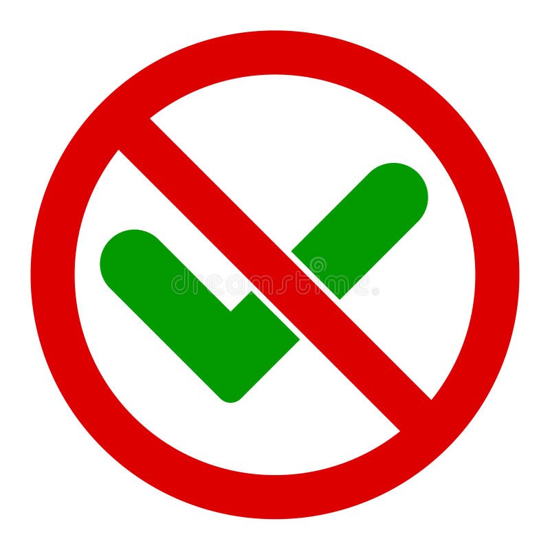 No Confirmation Icon with Textured Like Stamp Stock Illustration ...