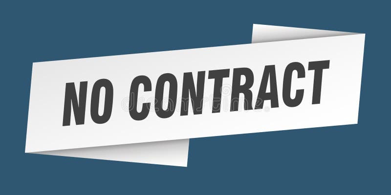 No Contract Banner Template. No Contract Ribbon Label Stock Vector ...