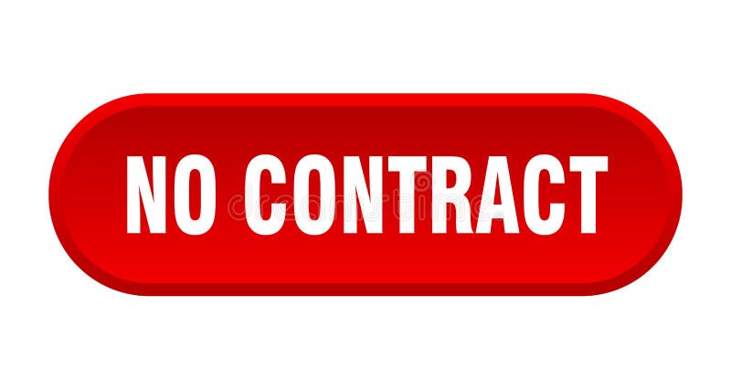 No contract button stock vector. Illustration of rounded - 196846759