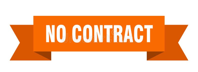 No contract ribbon. stock vector. Illustration of orange - 191264411
