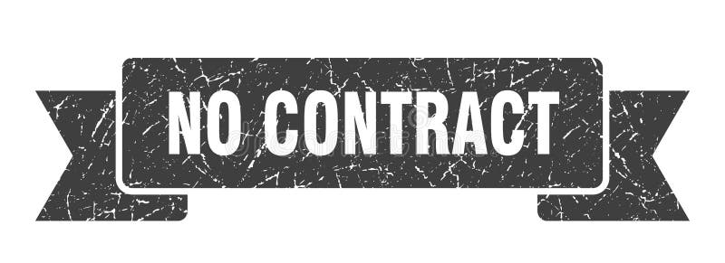 No Contract Ribbon. No Contract Grunge Band Sign Stock Vector ...