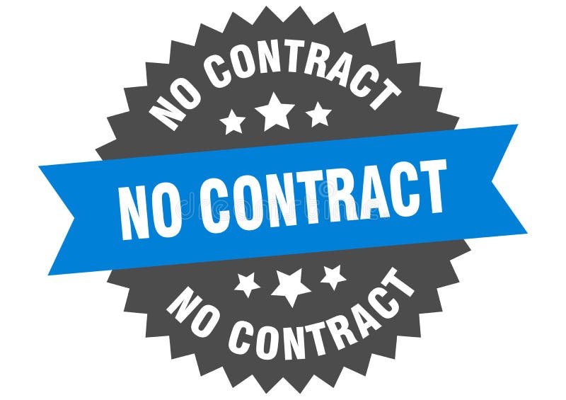 No Contract Sticker. No Contract Square Sign Stock Vector ...