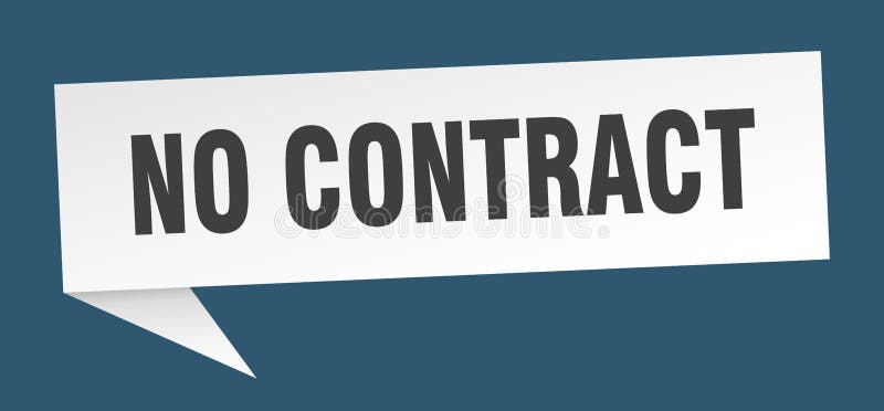 No Contract Red 3d Speech Bubble Stock Vector - Illustration of seal ...