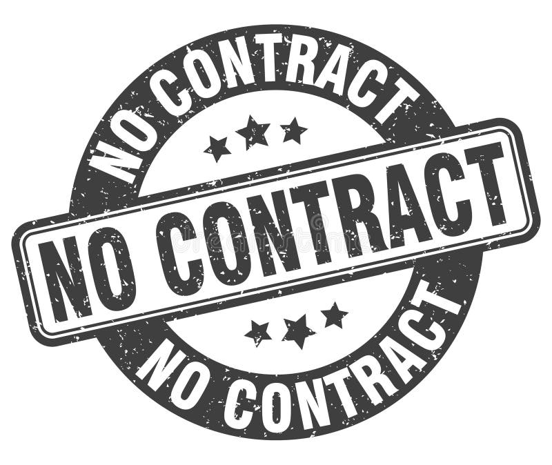 No Contract Stamp. No Contract Label. Round Grunge Sign Stock Vector ...