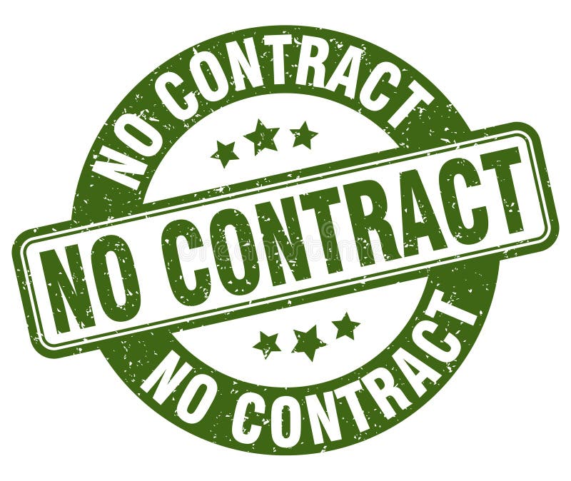 No Contract Stamp. No Contract Label. Round Grunge Sign Stock Vector ...