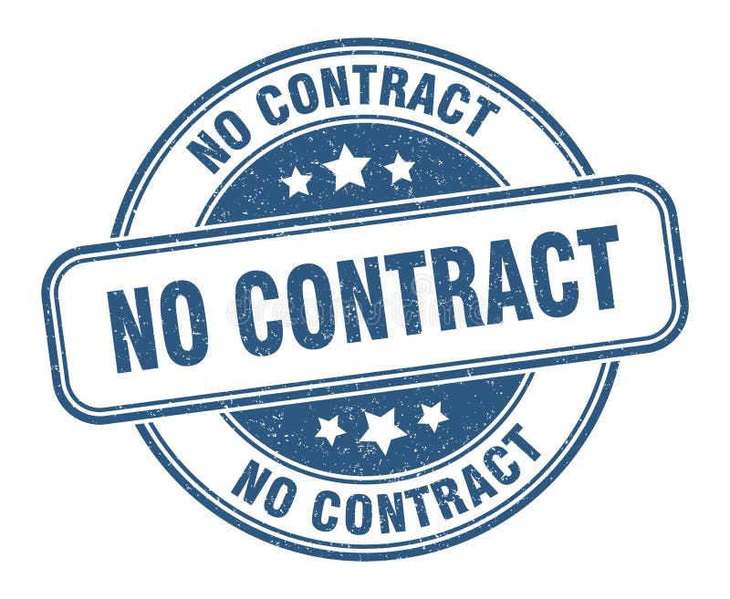 No Contract Stamp. No Contract Round Grunge Sign Stock Vector ...