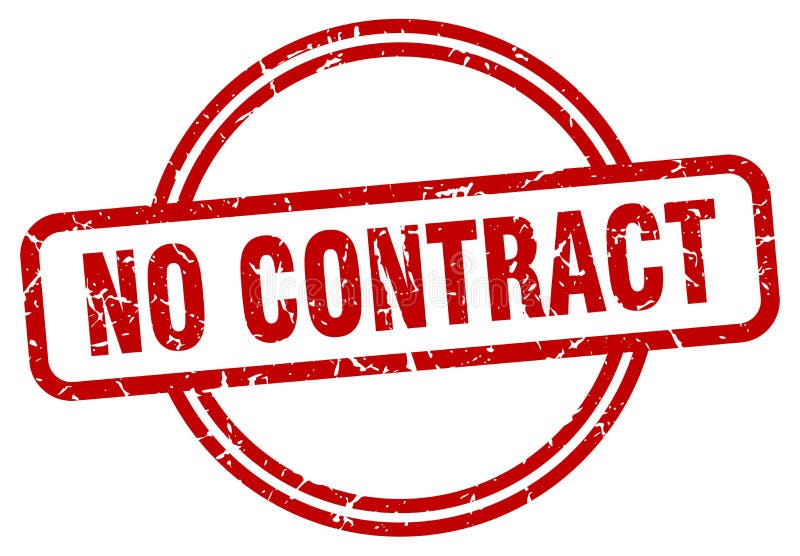 No Contract Stamp. No Contract Round Grunge Sign Stock Vector ...