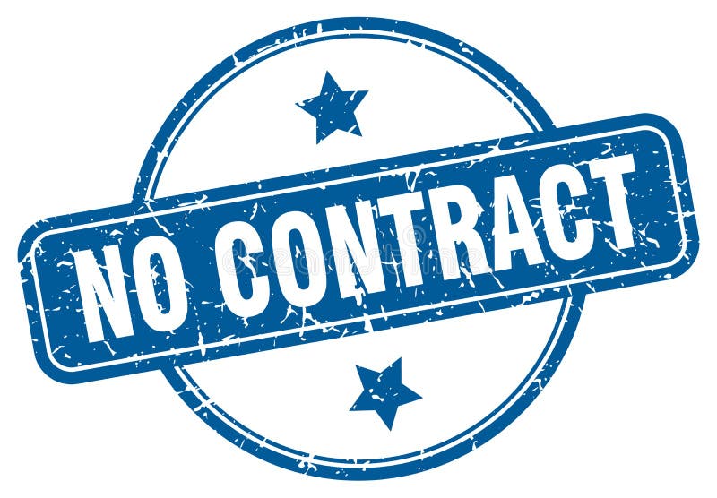 No Contract Stamp. No Contract Round Grunge Sign Stock Vector ...
