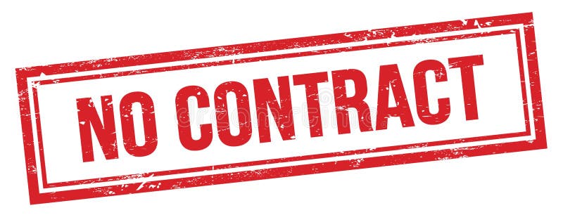NO CONTRACT Text on Red Grungy Vintage Stamp Stock Illustration ...