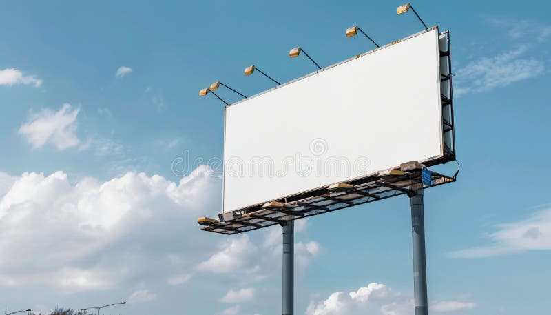 No-cost PSD Mockup Featuring a Blank Billboard Stock Illustration ...