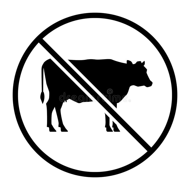 No Cow One Color Vector Icon Stock Vector - Illustration of farming ...