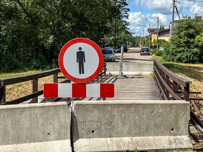 No Crossing of the Old Bridge Stock Photo - Image of fence, crossing ...