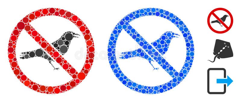 No Crow Mosaic Icon of Round Dots Stock Vector - Illustration of glyph ...