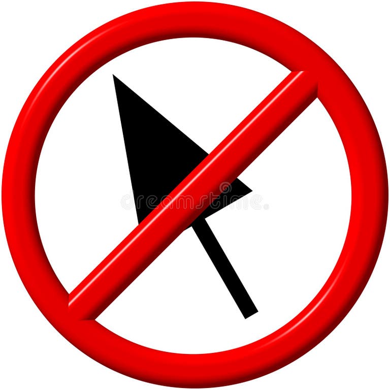 No cursor stock illustration. Illustration of icon, restriction - 7582167