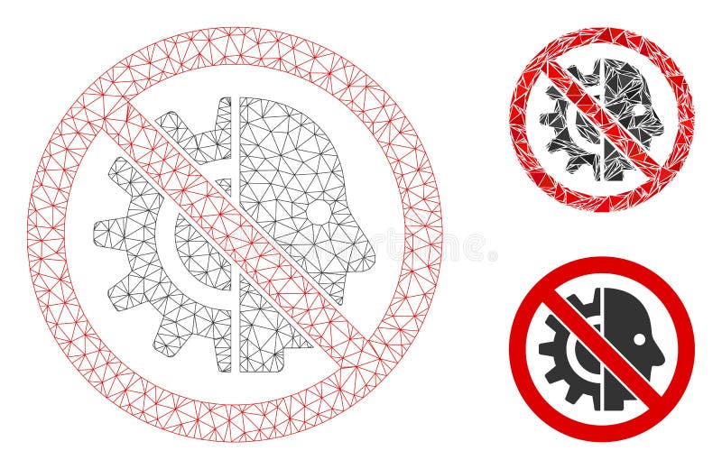 No Cyborgs Vector Mesh Modelo 2D E Icono De Mosaico Triangular Stock de ...