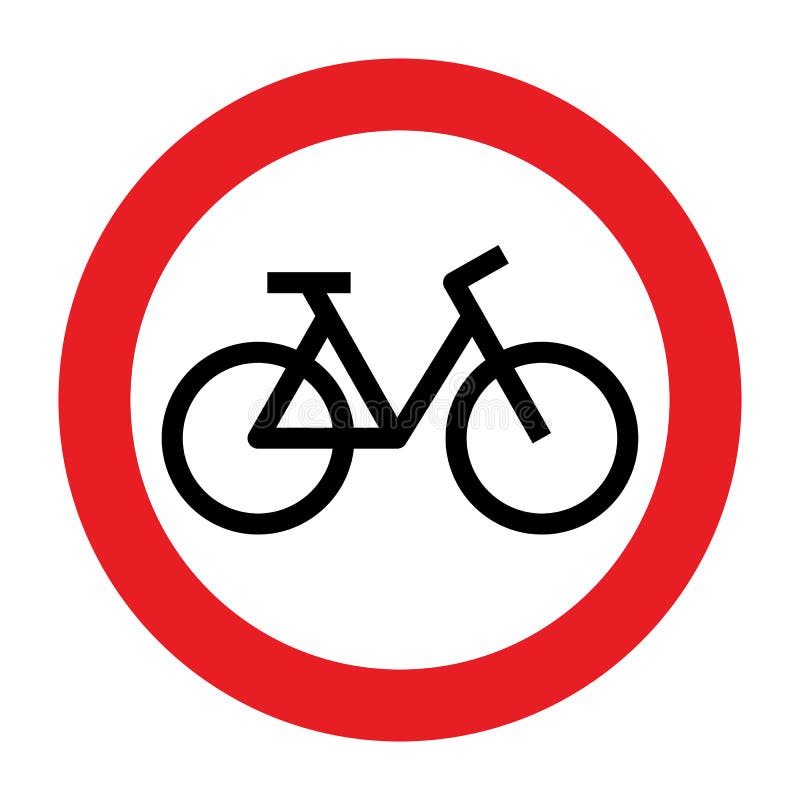 No Cycling Sign Stock Illustrations – 332 No Cycling Sign Stock ...