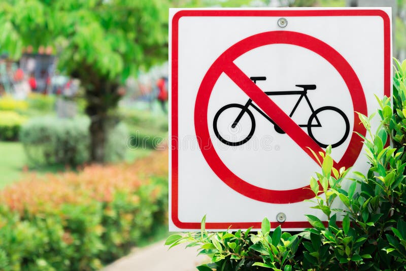 No cycling sign. stock image. Image of bicycle, access - 51719147