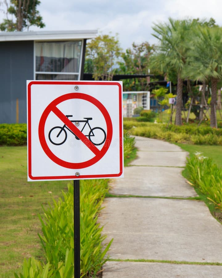 No cycling sign stock photo. Image of restricted, security - 44301094