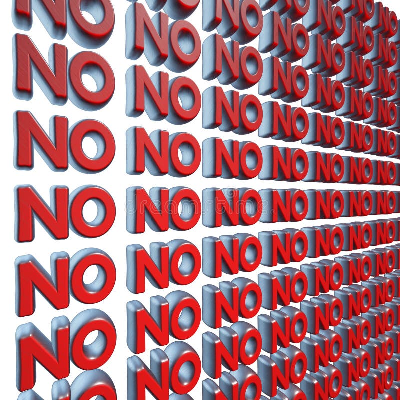 No 3d text wall stock illustration. Illustration of text - 100300907