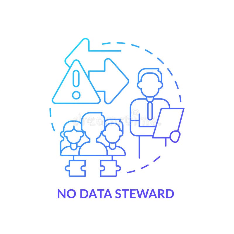 No Data Steward Concept Icon Stock Vector - Illustration of backup ...