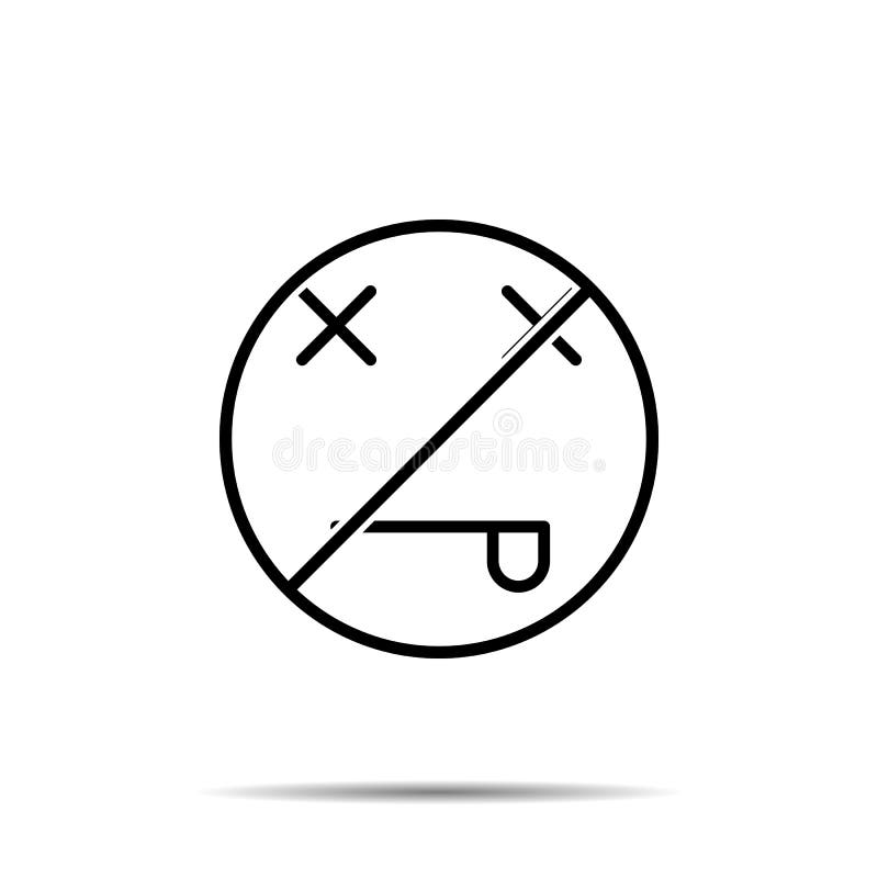 No Dead, Face Icon. Simple Thin Line, Outline Vector of Emotion Icons ...
