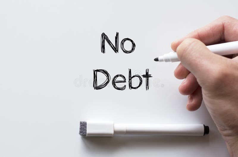 No Debt stock image. Image of inside, letters, debts - 47646225