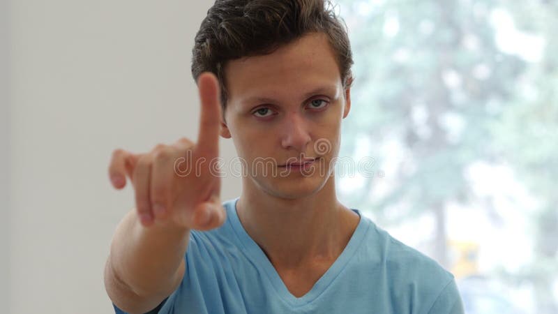 Gesture of No by Waving Finger, Young Black Girl Portrait Stock Footage ...