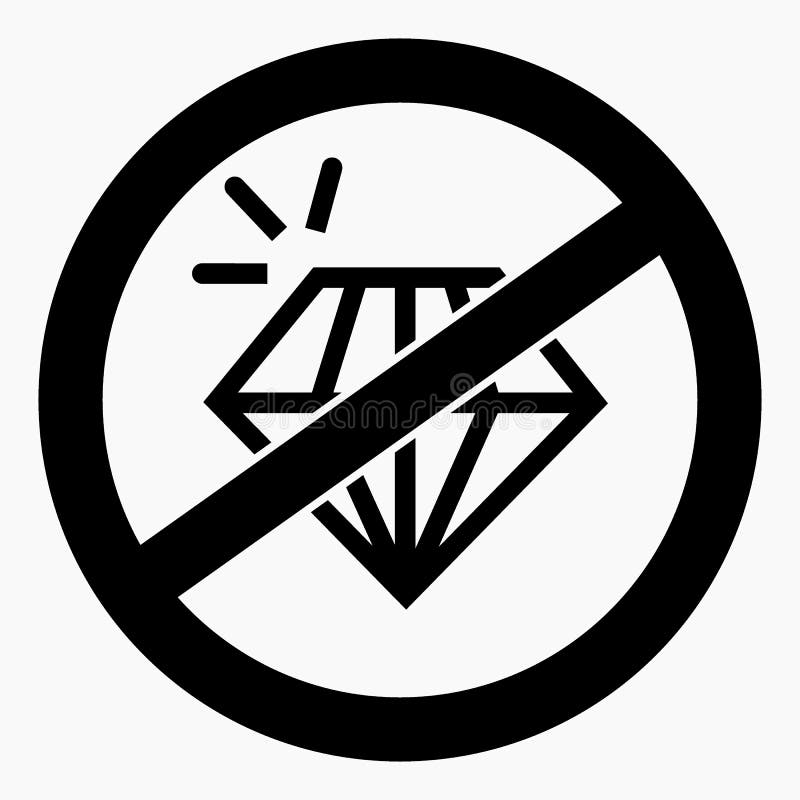 No Jewelry Sign Stock Illustrations – 184 No Jewelry Sign Stock ...